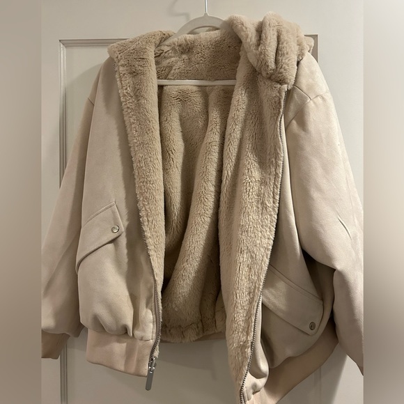 Zara | Jackets & Coats | Zara Reversible Fuzzysuede Jacket | Poshmark